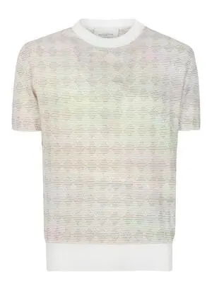 BALLANTYNE Diamond-pattern T-shirt - Neutrals