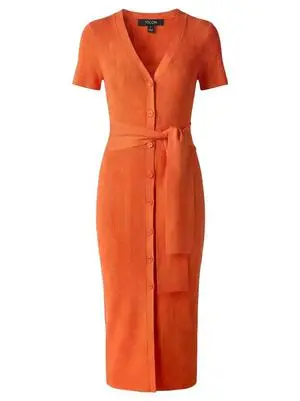 TOCCIN Agnes Ribbed-knit Midi Dress - Orange