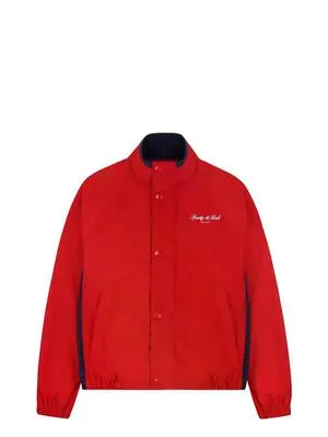 SPORTY & RICH Logo-embroidered Bomber Jacket - Red