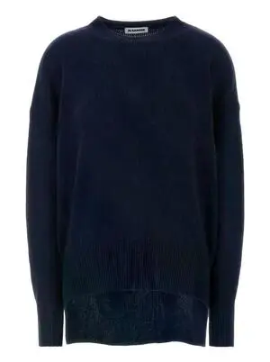JIL SANDER Fine-knit Long-sleeve Top - Blue