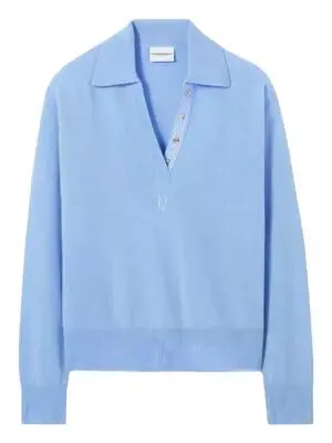 Claudie Pierlot Relaxed-fit Striped Wool And Cashmere Jumper - Blue