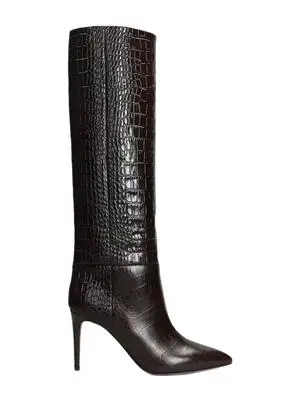 Paris Texas Croc-effect Leather Boots - Brown