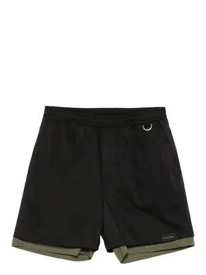 LOW BRAND Layered-design Shorts - Black