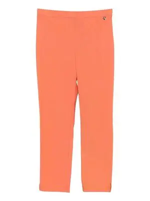 TWINSET Logo Plaque Slit-hem Trousers - Orange
