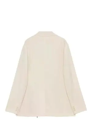 Max Mara Ebbri Double-breasted Peak-lapel Jacket - Neutrals