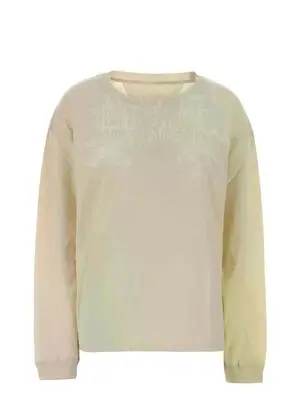 MAISON MARGIELA Logo Print Long-sleeve T-shirt - Neutrals