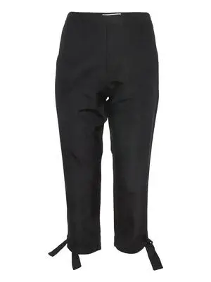 Dior Cropped Trousers With Bow Detail - Black