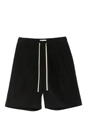 STATE OF ORDER Pleated Drawstring Shorts - Black