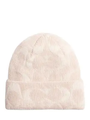 COACH Signature Knit Beanie - Chalk