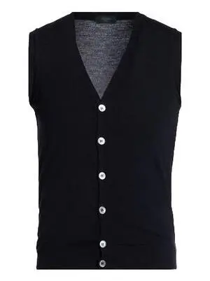 ZANONE Sleeveless Virgin Wool And Cashmere Cardigan - Blue