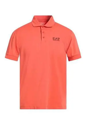 EA7 Polo Shirt Size Cotton, Elastane - Orange