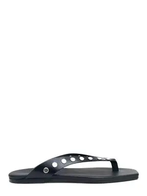 ALOHAS Ola Studs Leather Sandals - Black