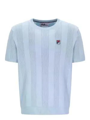 FILA Skyway Corrado Knitted-panel T-shirt - Blue