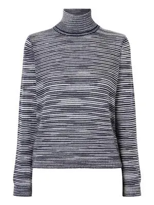 Missoni Striped Cashmere And Wool-blend Turtleneck Sweater - Multi