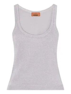 Missoni Metallic Knitted Tank Top - Silver
