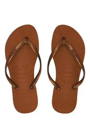 Havaianas Slim Thong Sandals - Rust