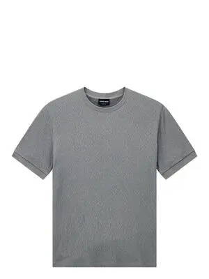 Giorgio Armani Regular Fit Jacquard Jersey T-shirt - Grey