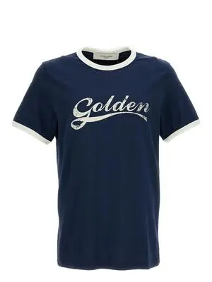 GOLDEN GOOSE MAGLIETTA JOURNEY SLIM Blu