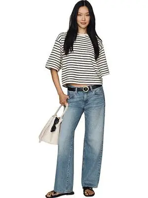 FRAME The Saturday Low Rise Straight Jeans - Static