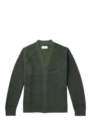 Mr P. Cashmere-terry Cardigan - Green