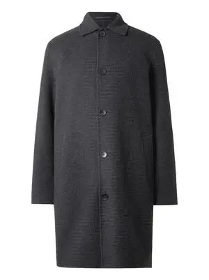 Mr P. Checked Double-faced Wool And Cashmere-blend Coat - Gray