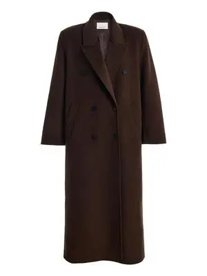 THE FRANKIE SHOP The Frankie Shop Gaia Double-Breasted Wool-Blend Maxi Coat