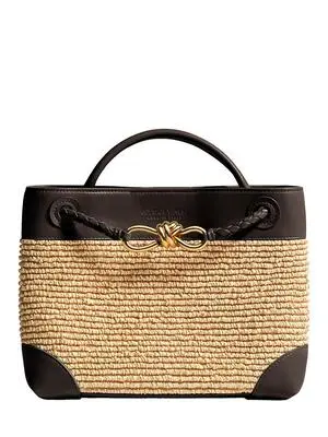 Bottega Veneta Small Andiamo Raffia Bag - Neutral