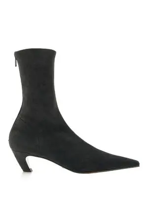 KHAITE Khaite Arizona Suede Zip Up Ankle Boots