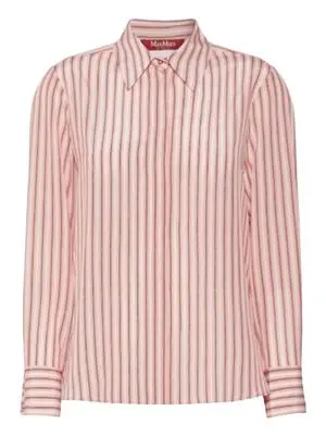Max Mara MAX MARA STUDIO Striped Silk Shirt Multicolor