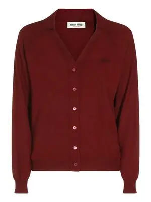 Miu Miu Virgin Wool Cardigan - Multicolor