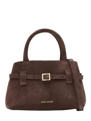 Manu Atelier Leather Tote Bag - Brown