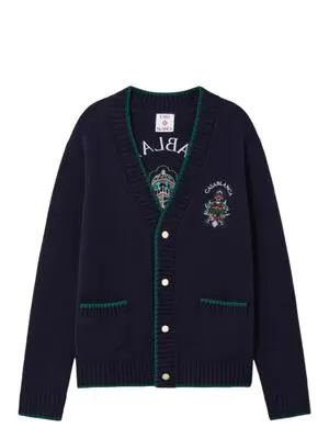 CASABLANCA Casablanca Emblem Intarsia Cardigan