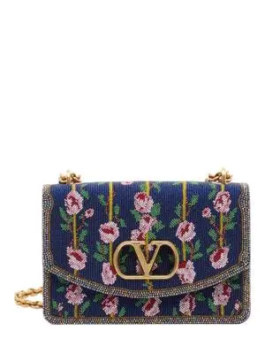Valentino Garavani Beaded Floral Shoulder Bag - Multicolor
