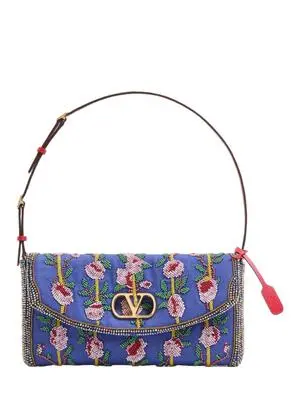 Valentino Garavani Embellished Floral Shoulder Bag - Multicolor