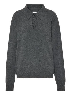 MAISON MARGIELA Long Sleeve Collared Jumper - Black