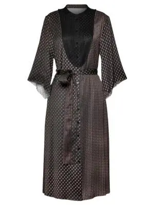 MAISON MARGIELA Printed Midi Shirt Dress - Black