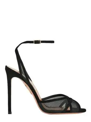 AQUAZZURA Shear 105 Stiletto Sandal - Black