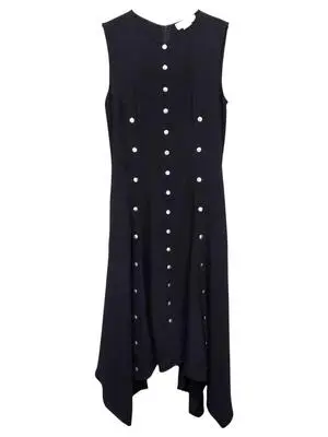 Stella McCartney Sleeveless Asymmetrical Hem Dress - Black