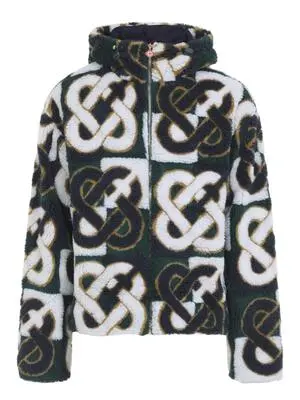 Casablanca Check Monogram Fleece Jacket - Black