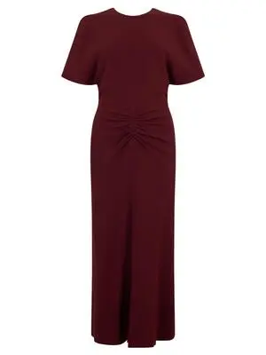 Victoria Beckham Bela Draped Long Dress - Brown