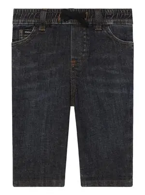 Dolce & Gabbana Drawstring Waist Straight Jeans - Black