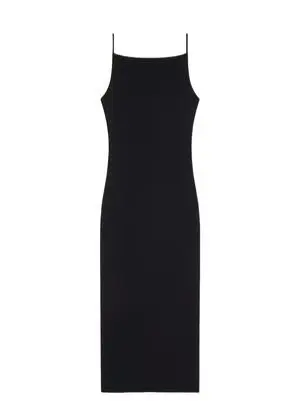 Givenchy Givenchy Square Neck Midi Dress Black