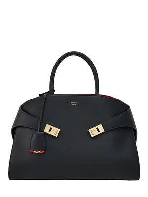 FERRAGAMO Hug Large Tote Bag - Black