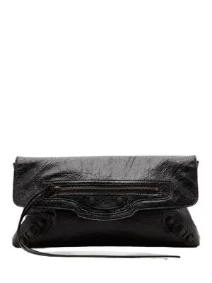 Balenciaga Le City Small Leather Clutch - Black