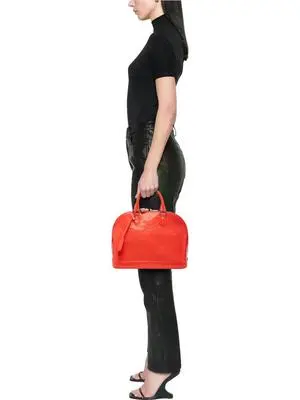 LOUIS VUITTON Monogram Vernis Alma Pm Satchel - Orange
