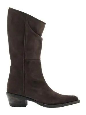 Khaite Clive Suede Knee Boots - Brown