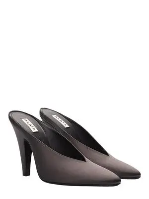 Alaïa Cone Satin Pumps - Grey