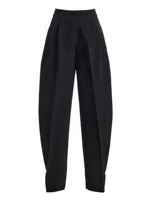 THE FRANKIE SHOP Doyer Pleated Wide Leg Trousers - Black
