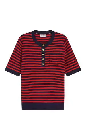 Tommy Hilfiger Striped Knit Sweater - Red