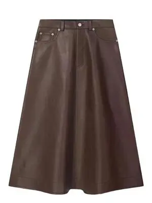 Nanushka Cintia A-line Midi Skirt - Brown
